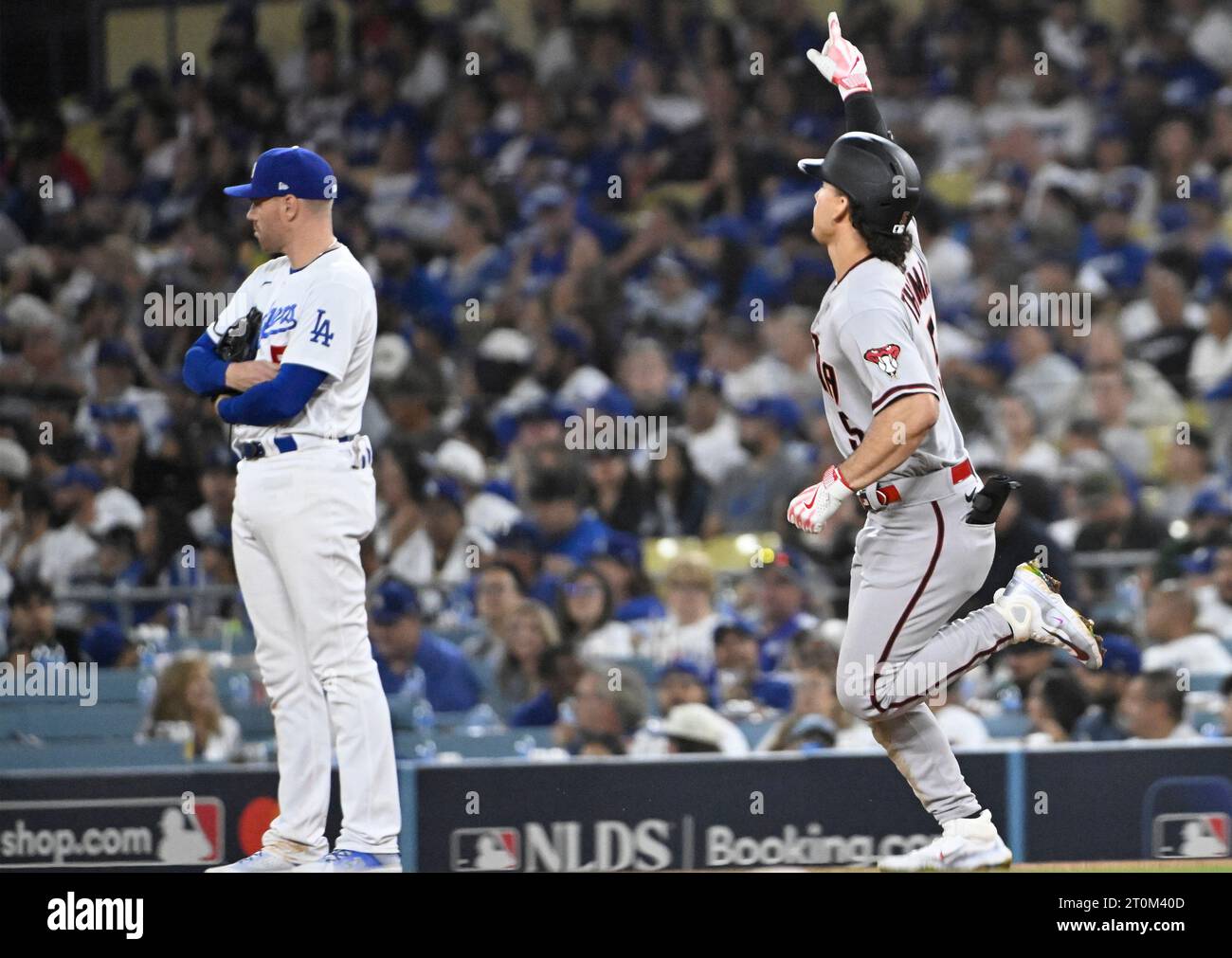 Los Angeles, United States. 07th Oct, 2023. Arizona Diamondbacks center ...