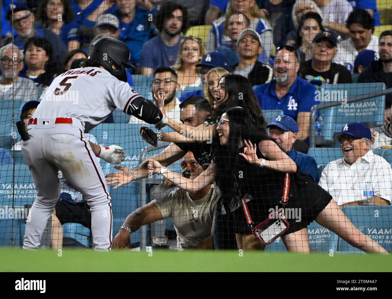 Los Angeles, United States. 07th Oct, 2023. Arizona Diamondbacks center ...