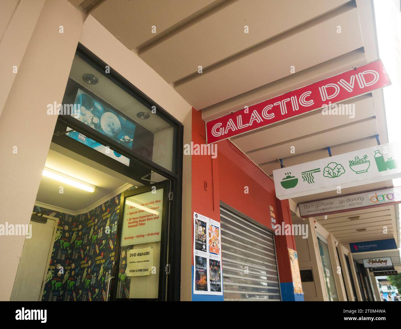 Exterior view of the Galactic Video rental store in Adelaide, Australia ...