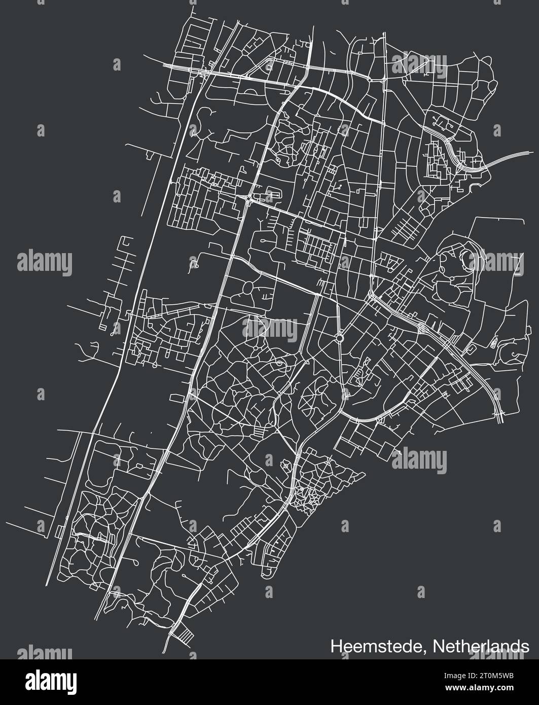 Street roads map of HEEMSTEDE, NETHERLANDS Stock Vector Image & Art - Alamy