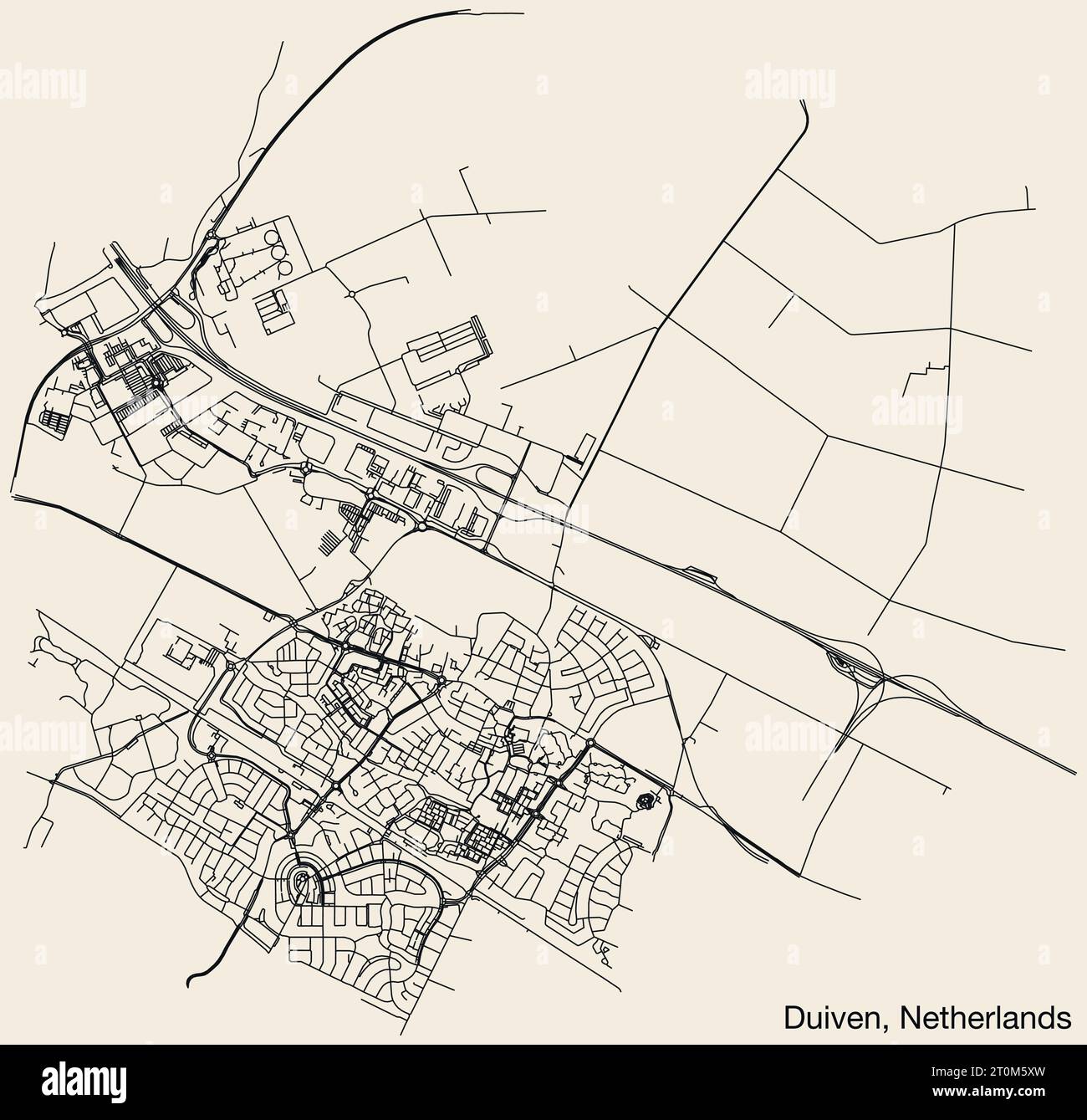 Street roads map of DUIVEN, NETHERLANDS Stock Vector Image & Art - Alamy
