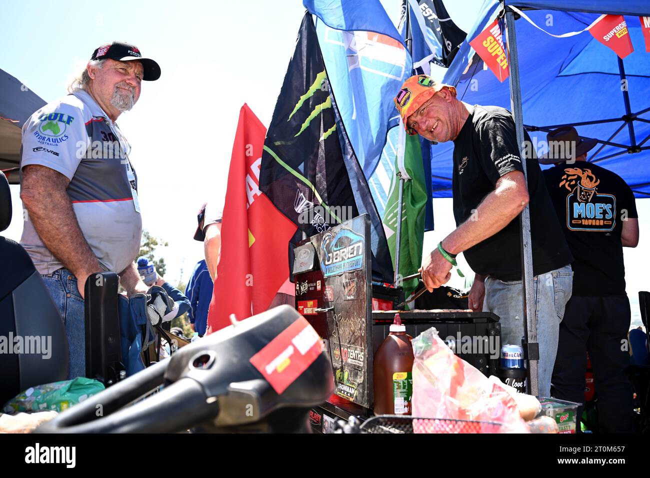Bathurst, Australia. 08th Oct, 2023. Racegoers are seen during ...