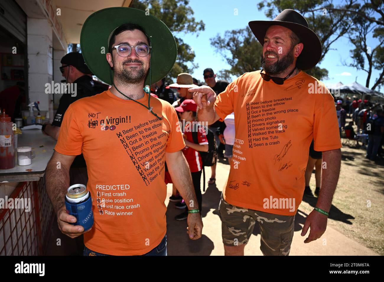 Bathurst, Australia. 08th Oct, 2023. Racegoers are seen during ...