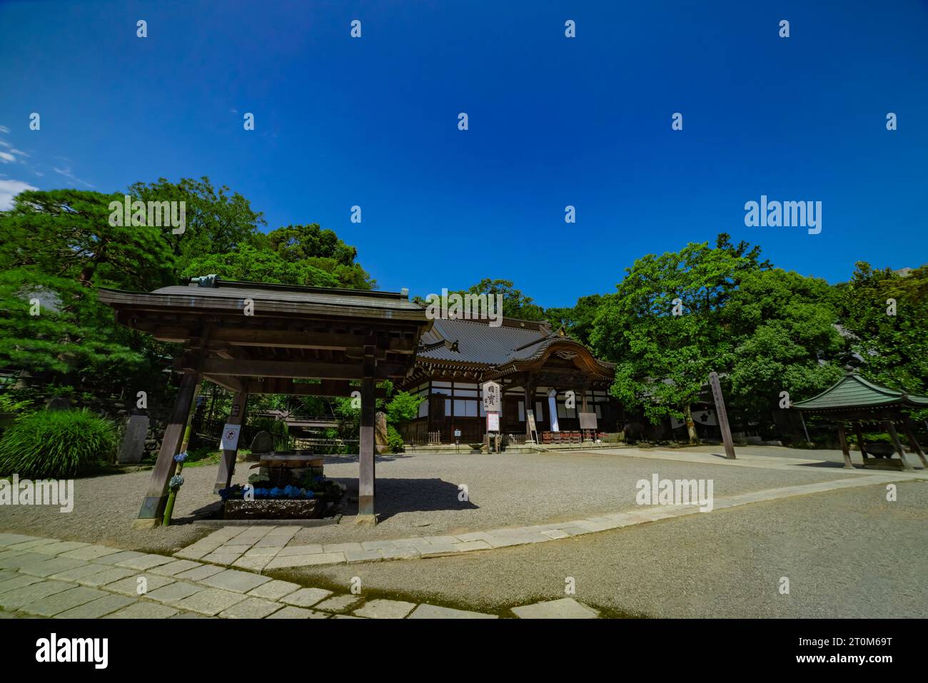 A Japanese traditional temple JINDAIJI at the old fashioned street in ...