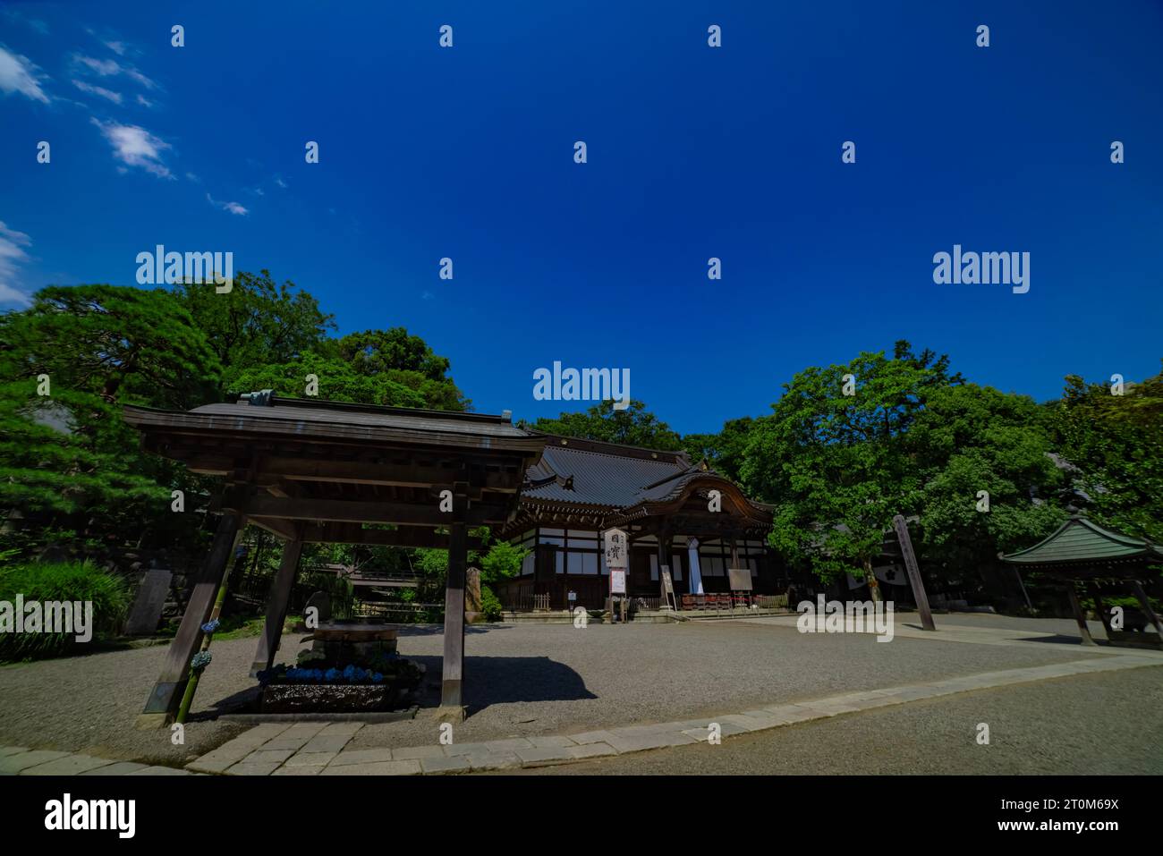 A Japanese traditional temple JINDAIJI at the old fashioned street in ...