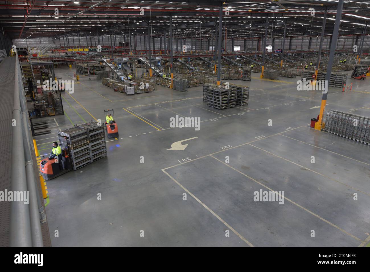 Workers of Australia post busy in their routine work in Sunshine West ...