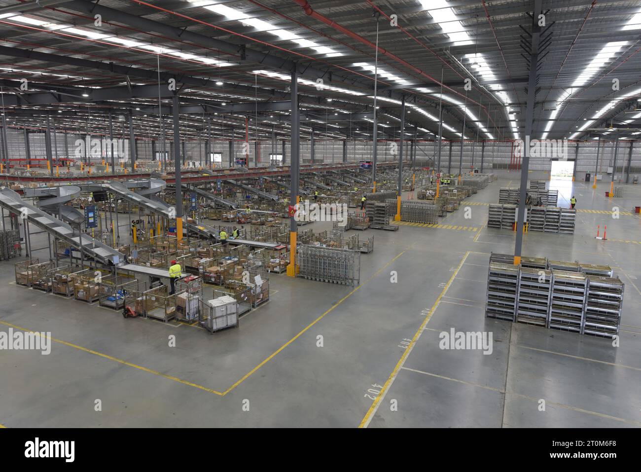 Workers of Australia post busy in their routine work in Sunshine West ...