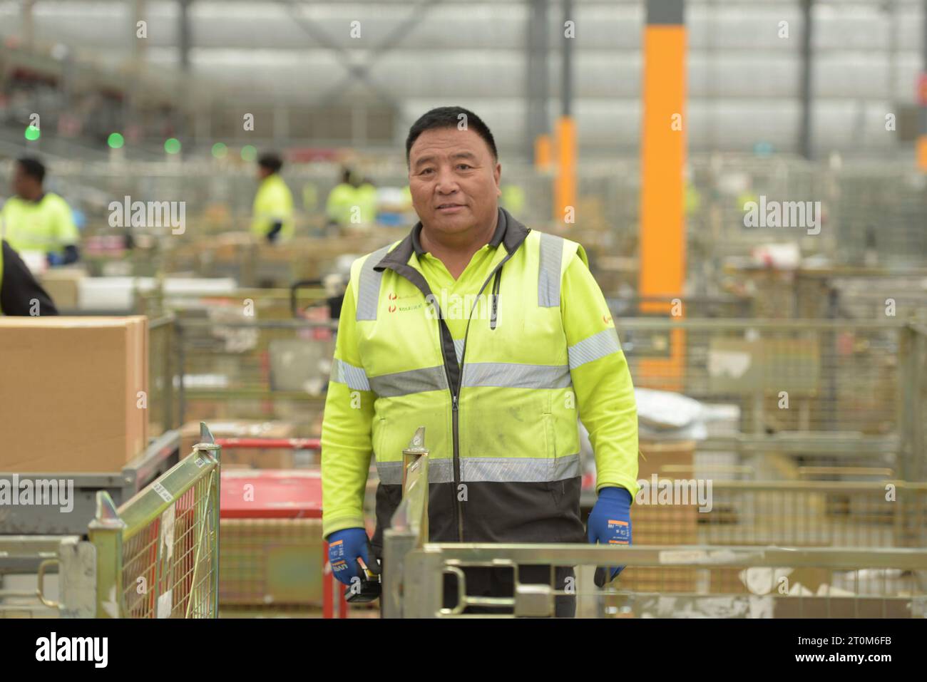 Workers of Australia post busy in their routine work in Sunshine West ...