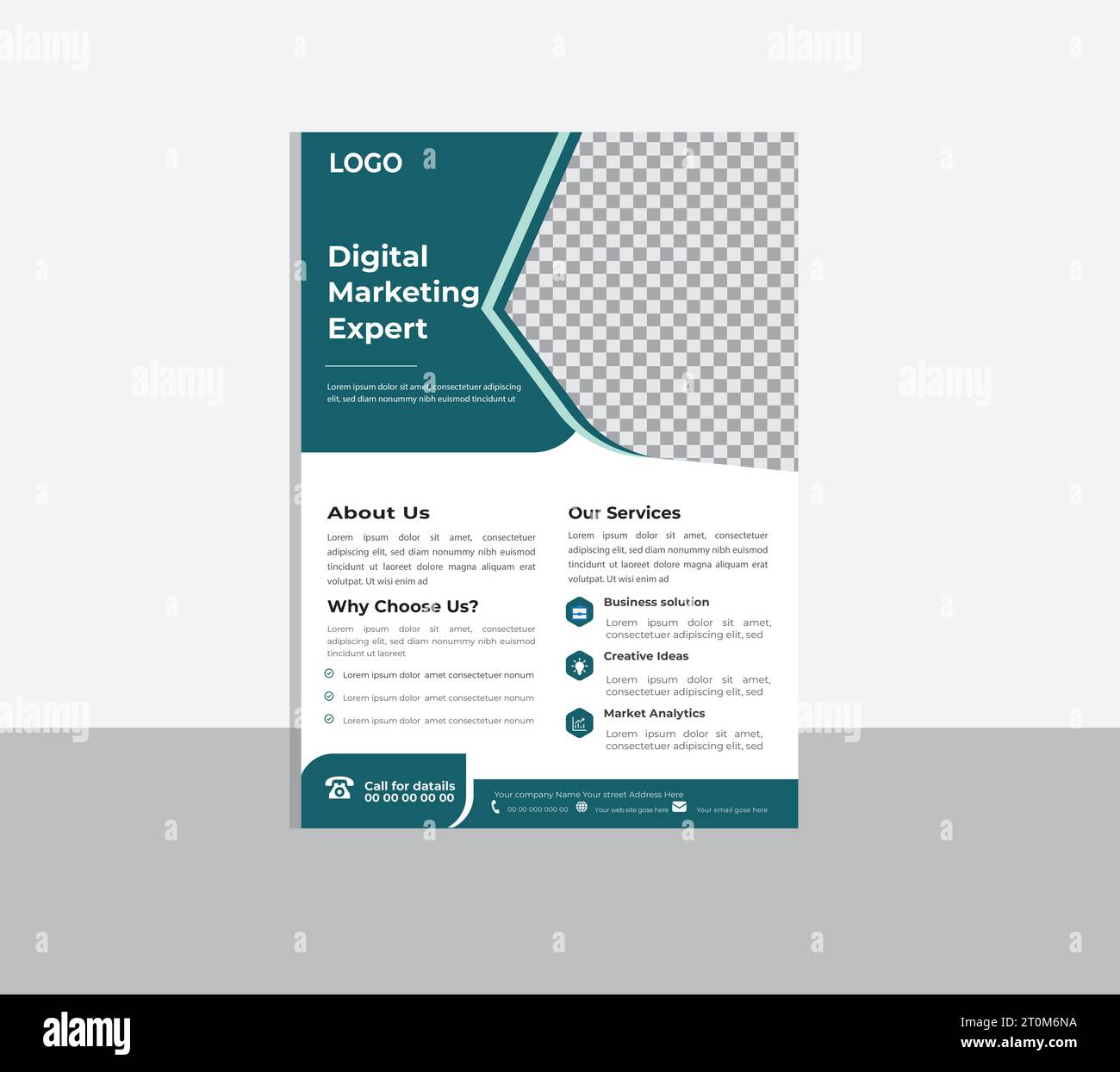 Modern flyer design template Stock Vector Image & Art - Alamy