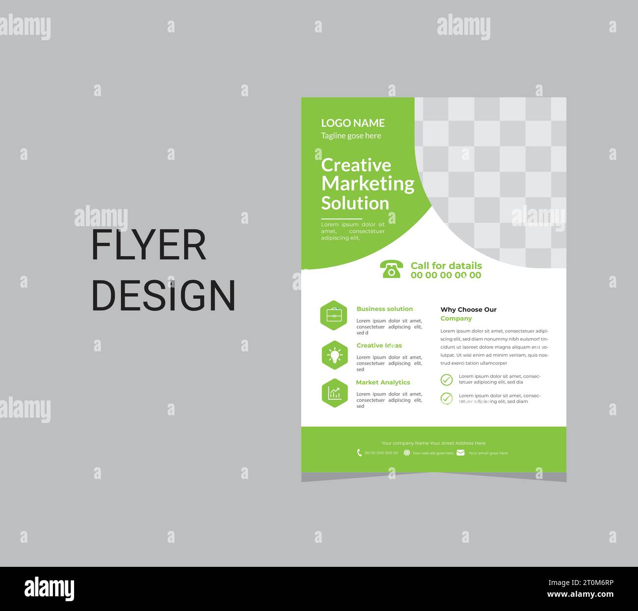 Modern flyer design template Stock Vector Image & Art - Alamy