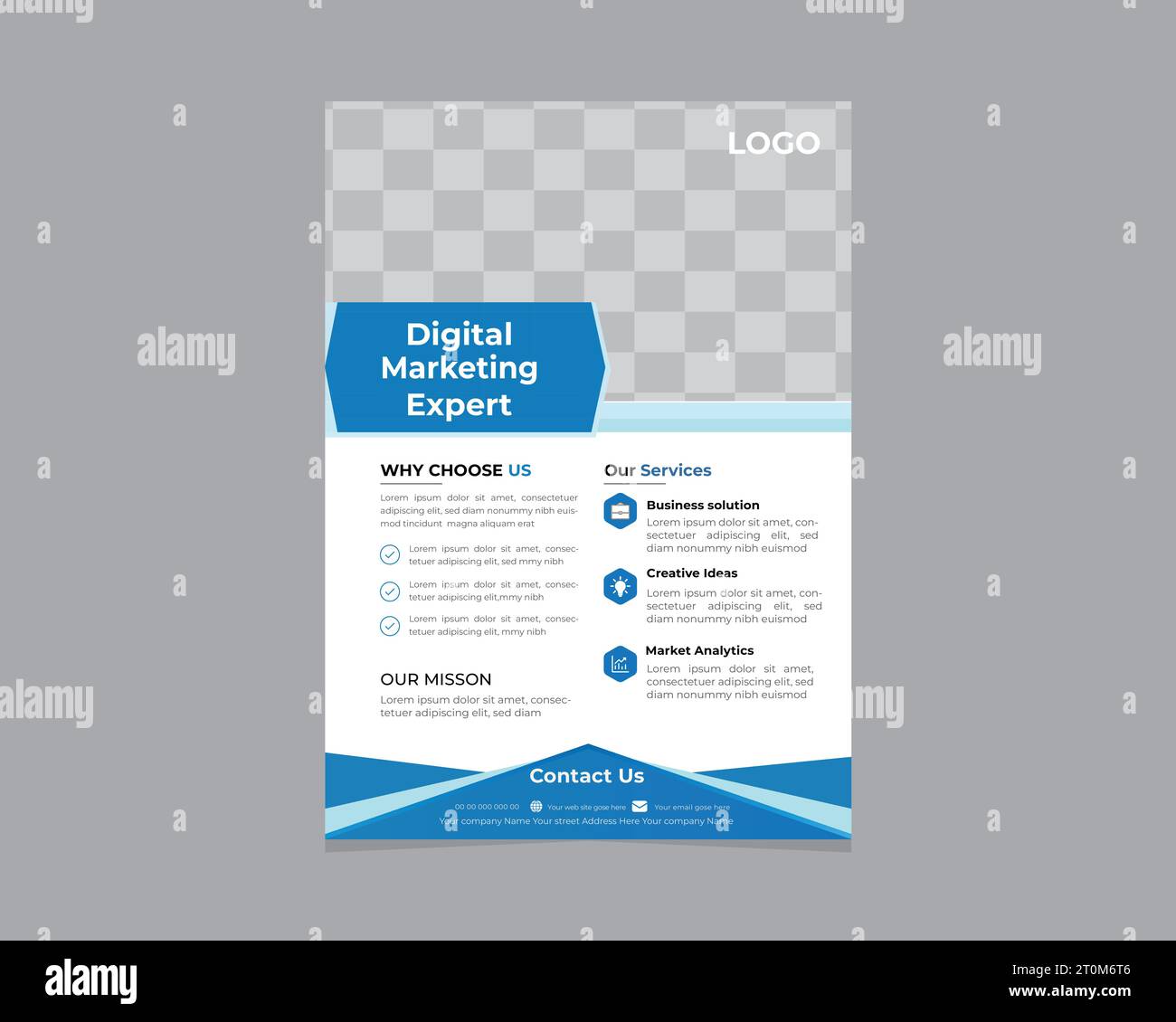 Modern flyer design template Stock Vector Image & Art - Alamy