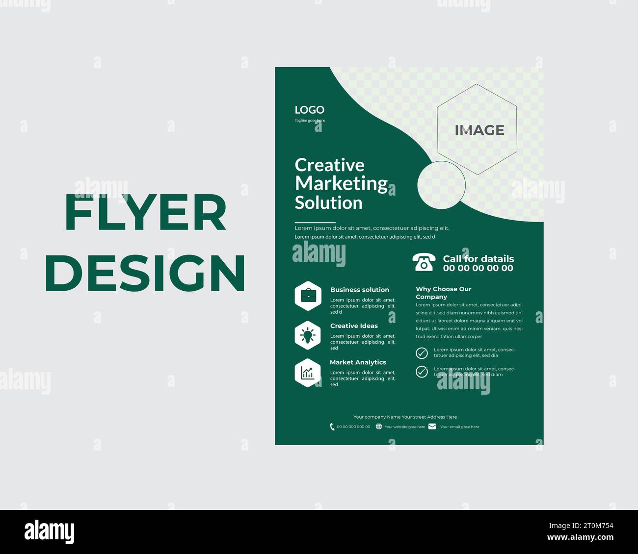 Modern creative marketing flyer design Stock Vector Image & Art - Alamy