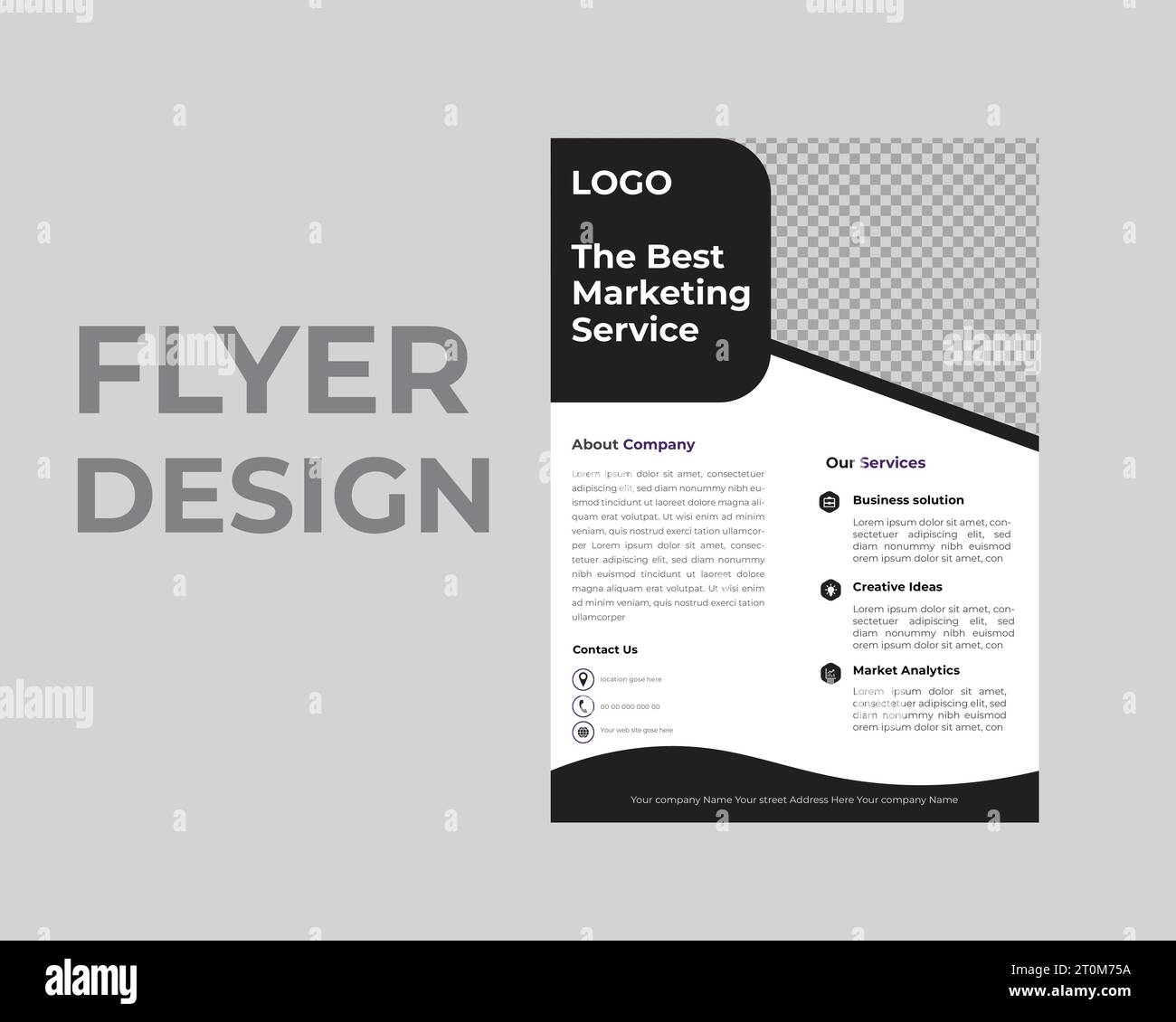 Modern creative marketing flyer design Stock Vector Image & Art - Alamy