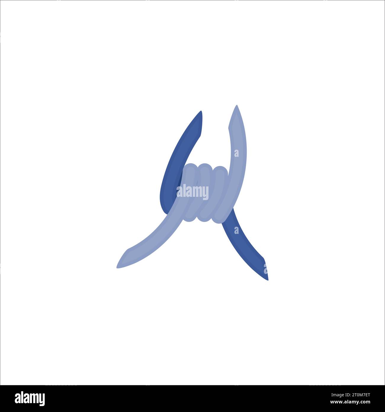 Sharp barbed wire fence barrier frame illustration Stock Vector Image ...