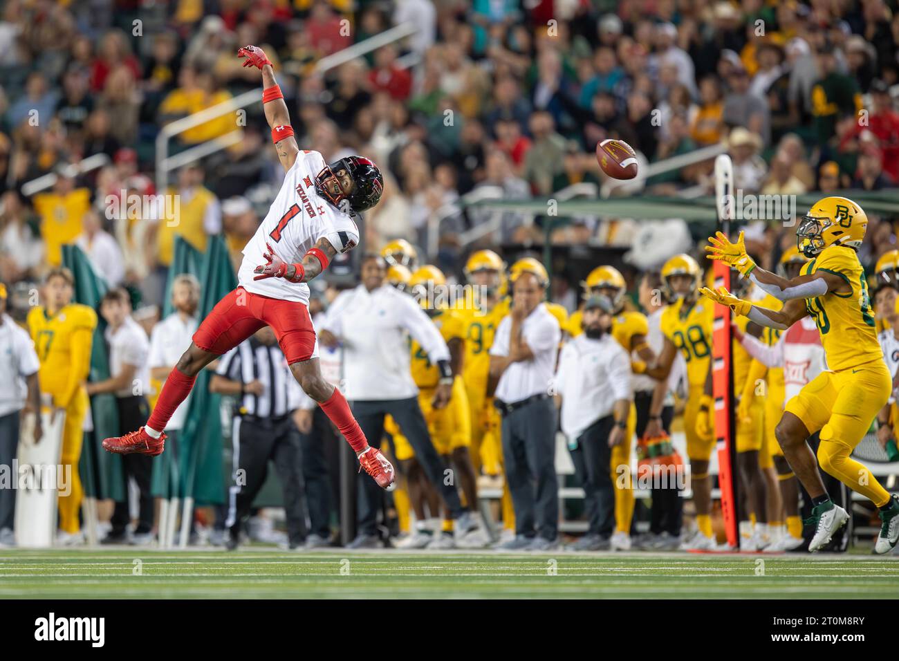 Waco, Texas, USA. 8th Oct, 2023. Texas Tech's DADRION TAYLOR-DEMERSON ...