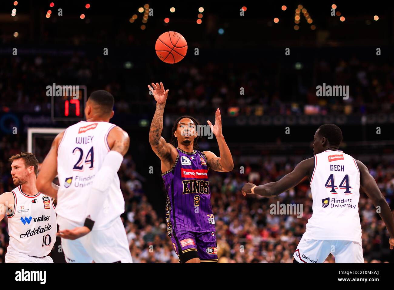Sydney, Australia. 08th Oct, 2023. Jaylen Adams of the Kings passes ...