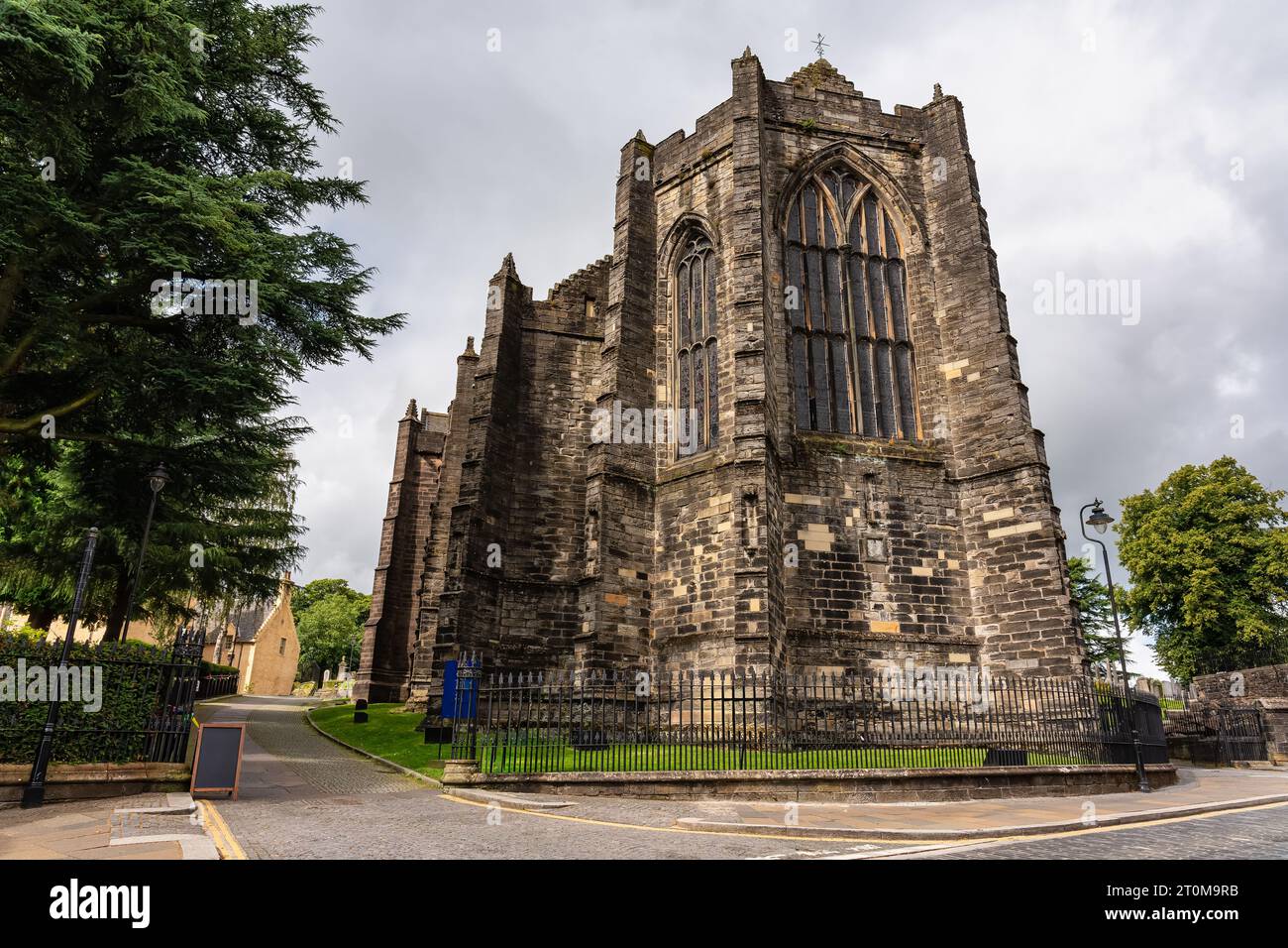 Medieval stone church in the monumental town of Stirling, Scotland ...