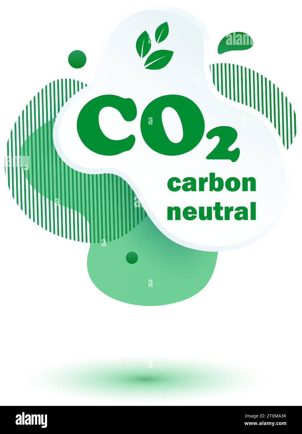 Neutral carbon CO2 stamp. Stiker neutral carbon dioxyde footprint Stock ...