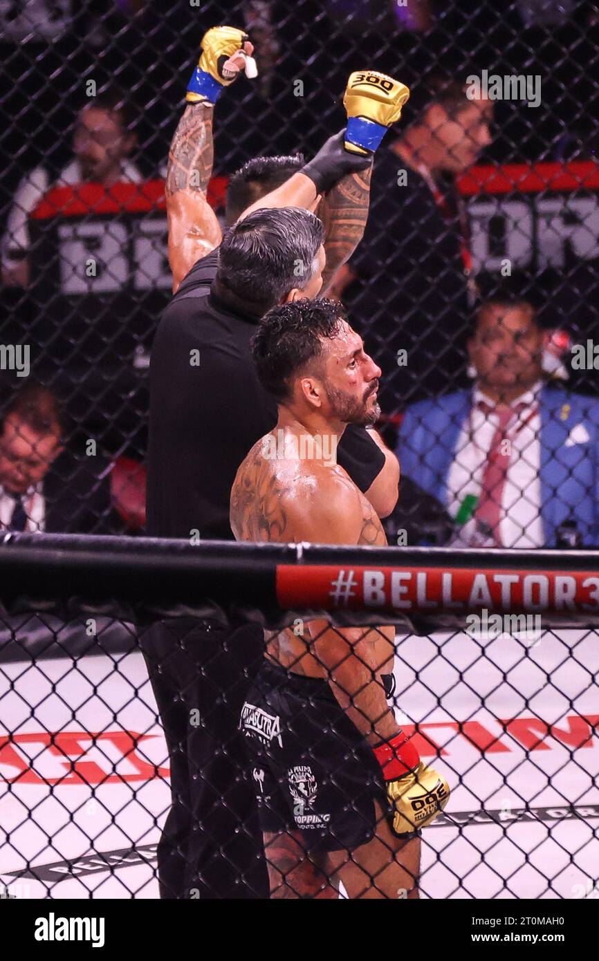 San Diego, USA. San Diego, CA. 7th Oct, 2023. Featherweight Kai Kamaka ...