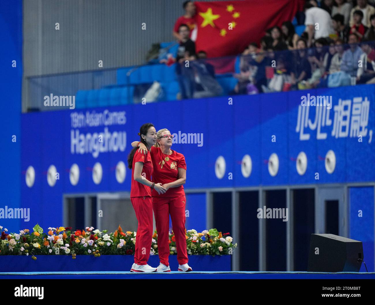 Hangzhou, China's Zhejiang Province. 8th Oct, 2023. Coaches of team ...