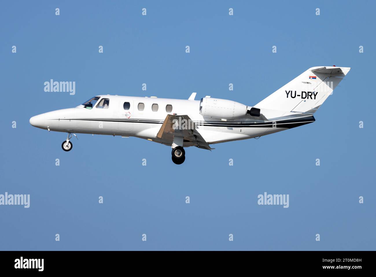 Private Cessna 525 CitationJet (REG: YU-DRY) finals runway 31 Stock ...