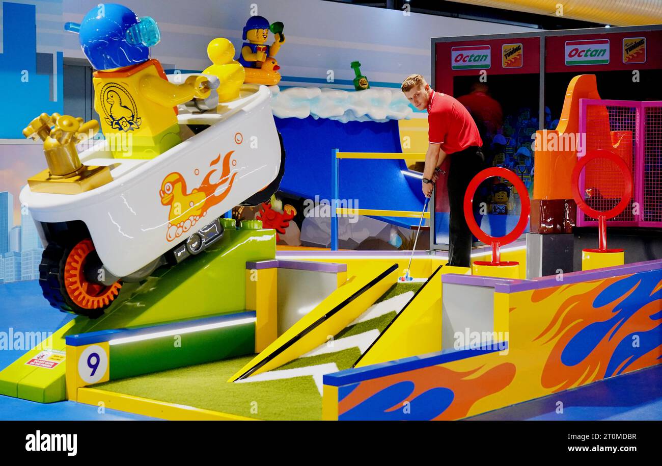 Legoland employees test out the world's first Lego Adventure Golf ...