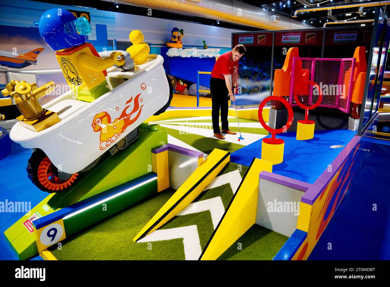 Legoland employees test out the world's first Lego Adventure Golf ...