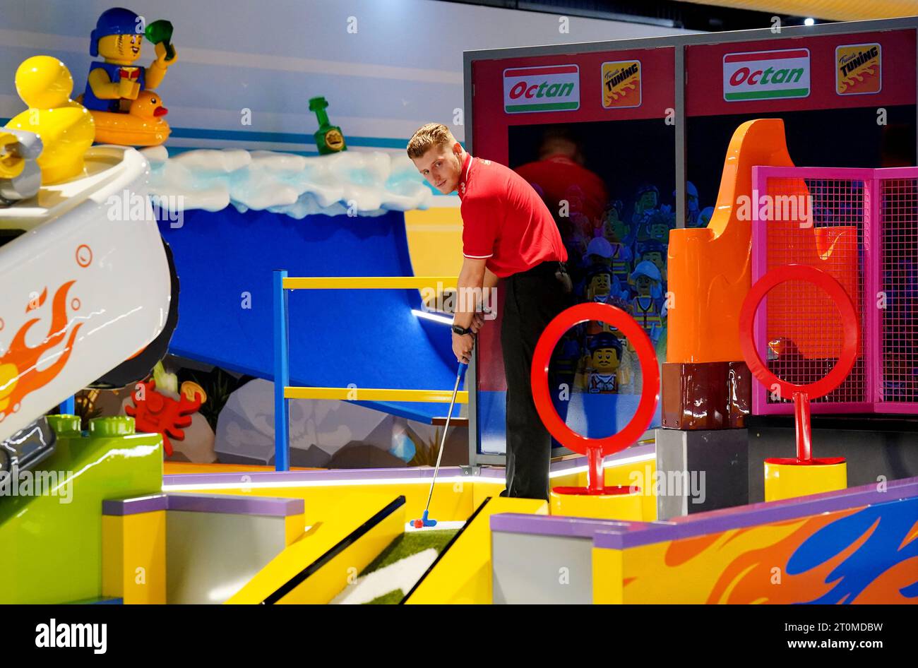 Legoland employees test out the world's first Lego Adventure Golf ...