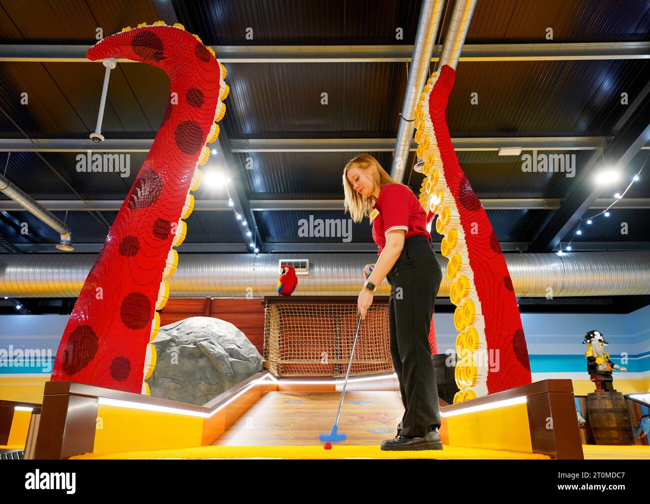 Legoland employees test out the world's first Lego Adventure Golf ...