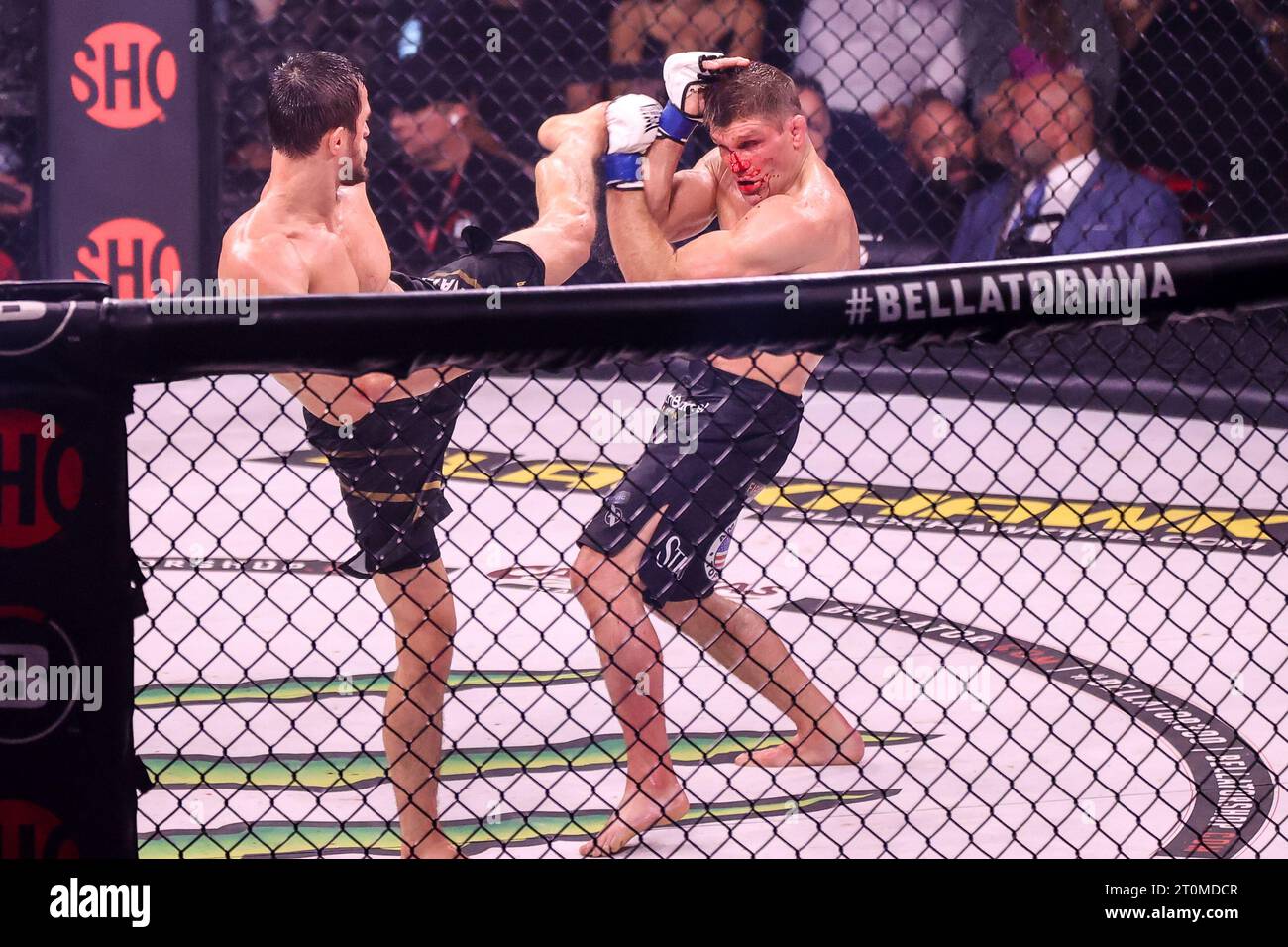 San Diego, USA. October 7, 2023: (L-R) Lightweight Champion Usman ...
