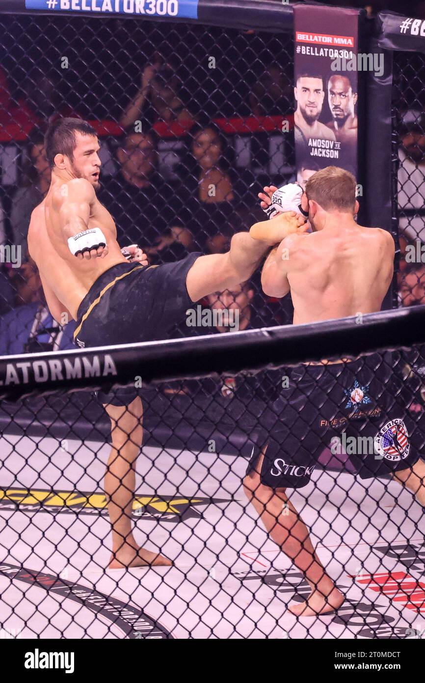 San Diego, USA. October 7, 2023: (L-R) Lightweight Champion Usman ...