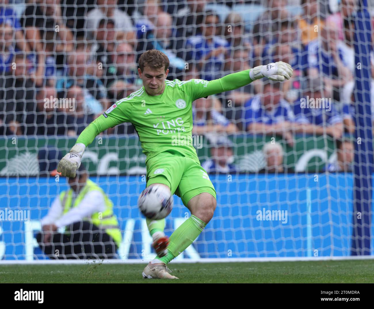Leicester, UK. 07th Oct, 2023. Mads Hermansen (LC) at the Leicester ...