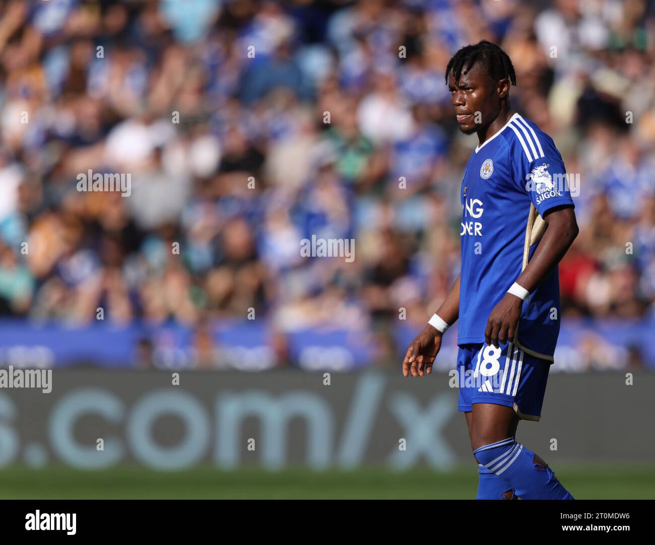 Leicester, UK. 07th Oct, 2023. Abdul Fatawu (LC) at the Leicester City ...