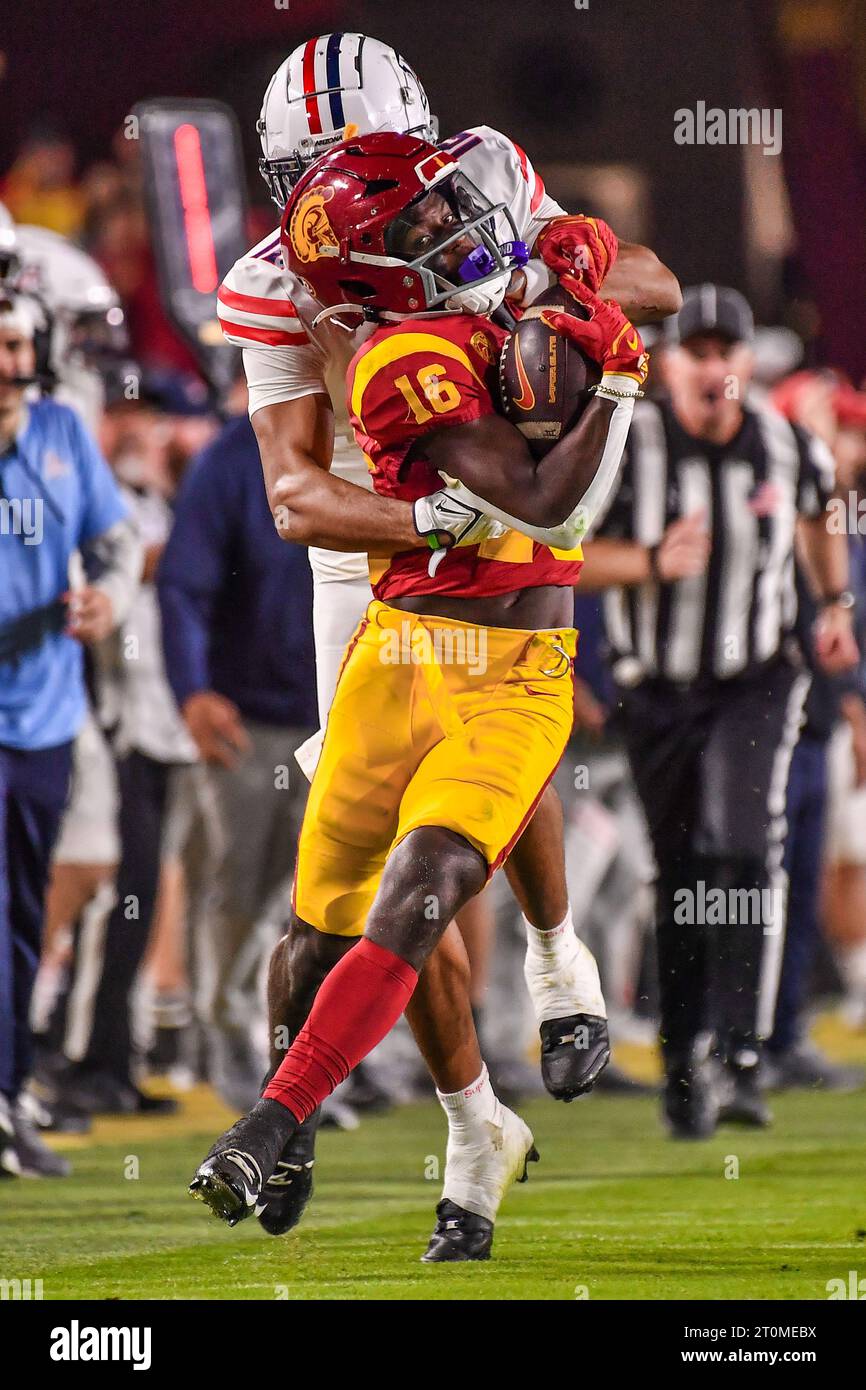 Los Angeles, CA. 7th Oct, 2023. USC Trojans wide receiver Tahj ...
