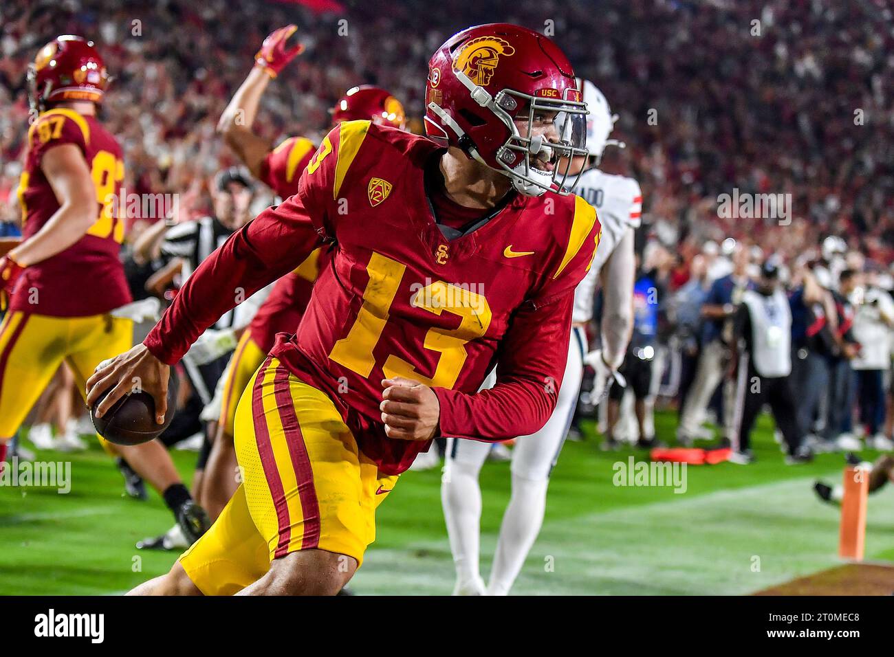 Los Angeles, CA. 7th Oct, 2023. USC Trojans quarterback Caleb Williams ...