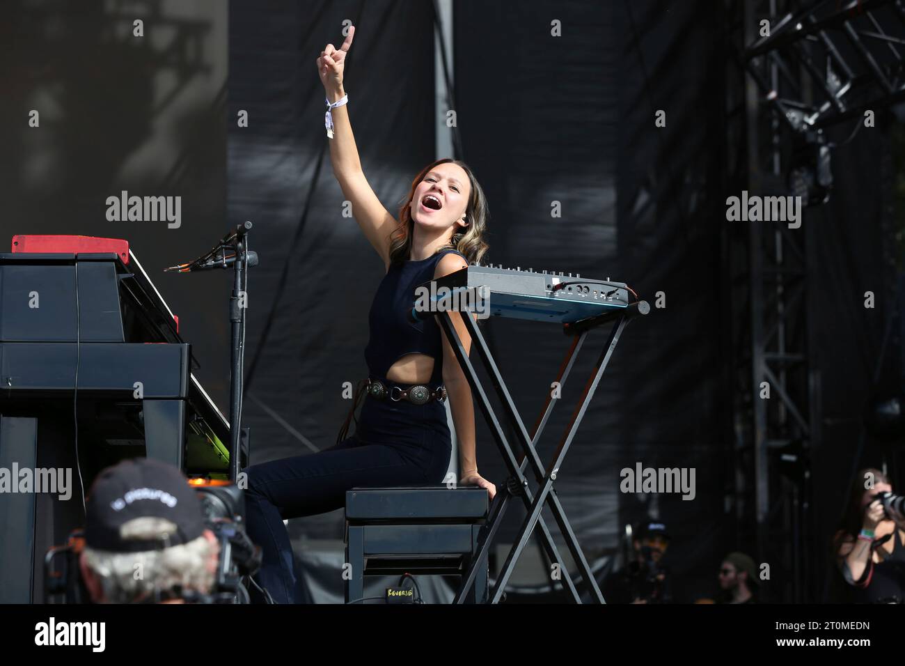 Jackie Miclau of Mt. Joy performs during the first weekend of the ...