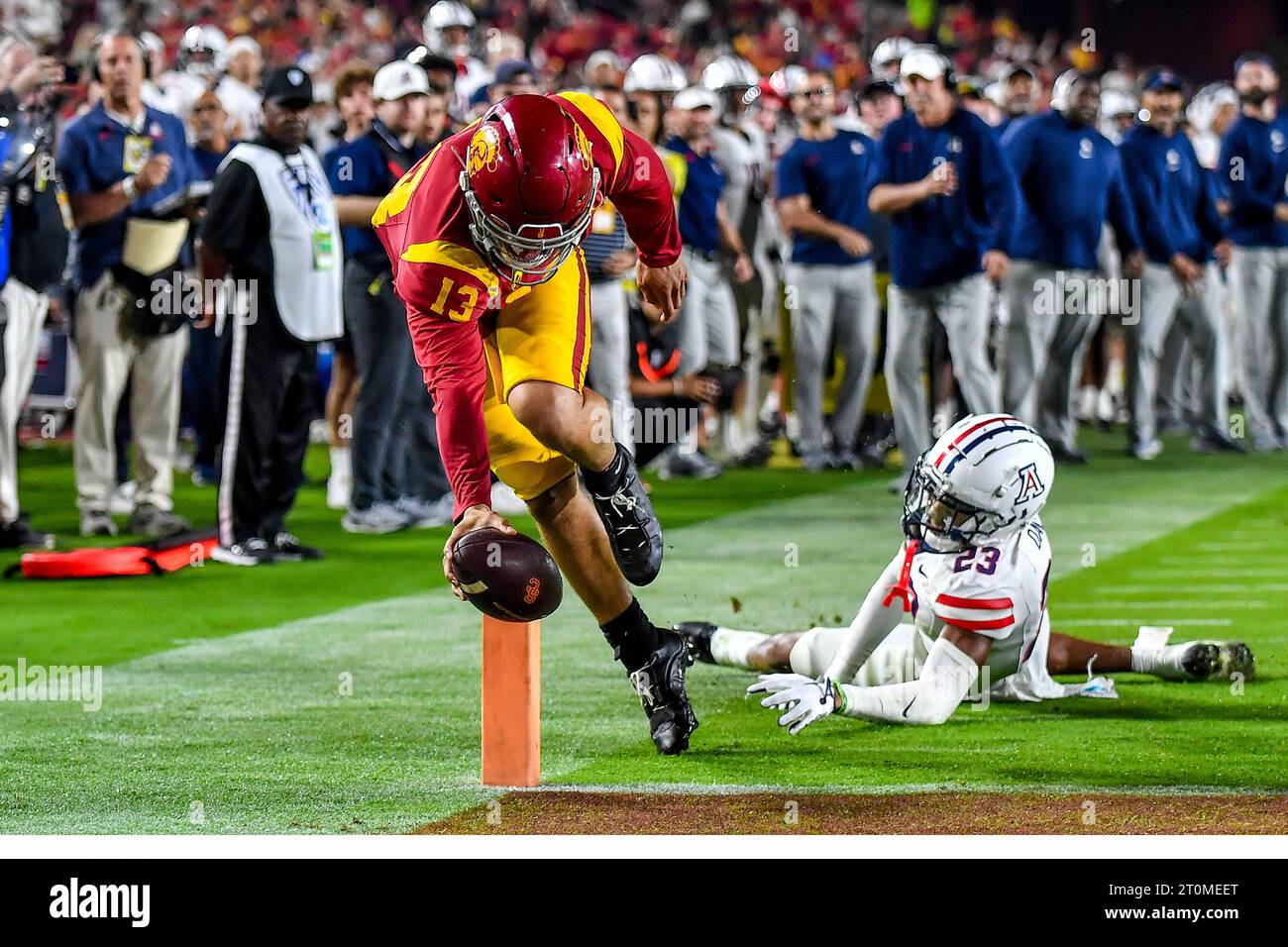 Los Angeles, CA. 7th Oct, 2023. USC Trojans quarterback Caleb Williams ...