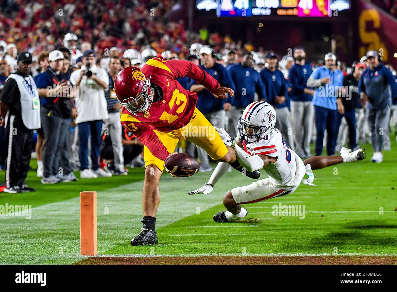 Los Angeles, CA. 7th Oct, 2023. USC Trojans quarterback Caleb Williams ...