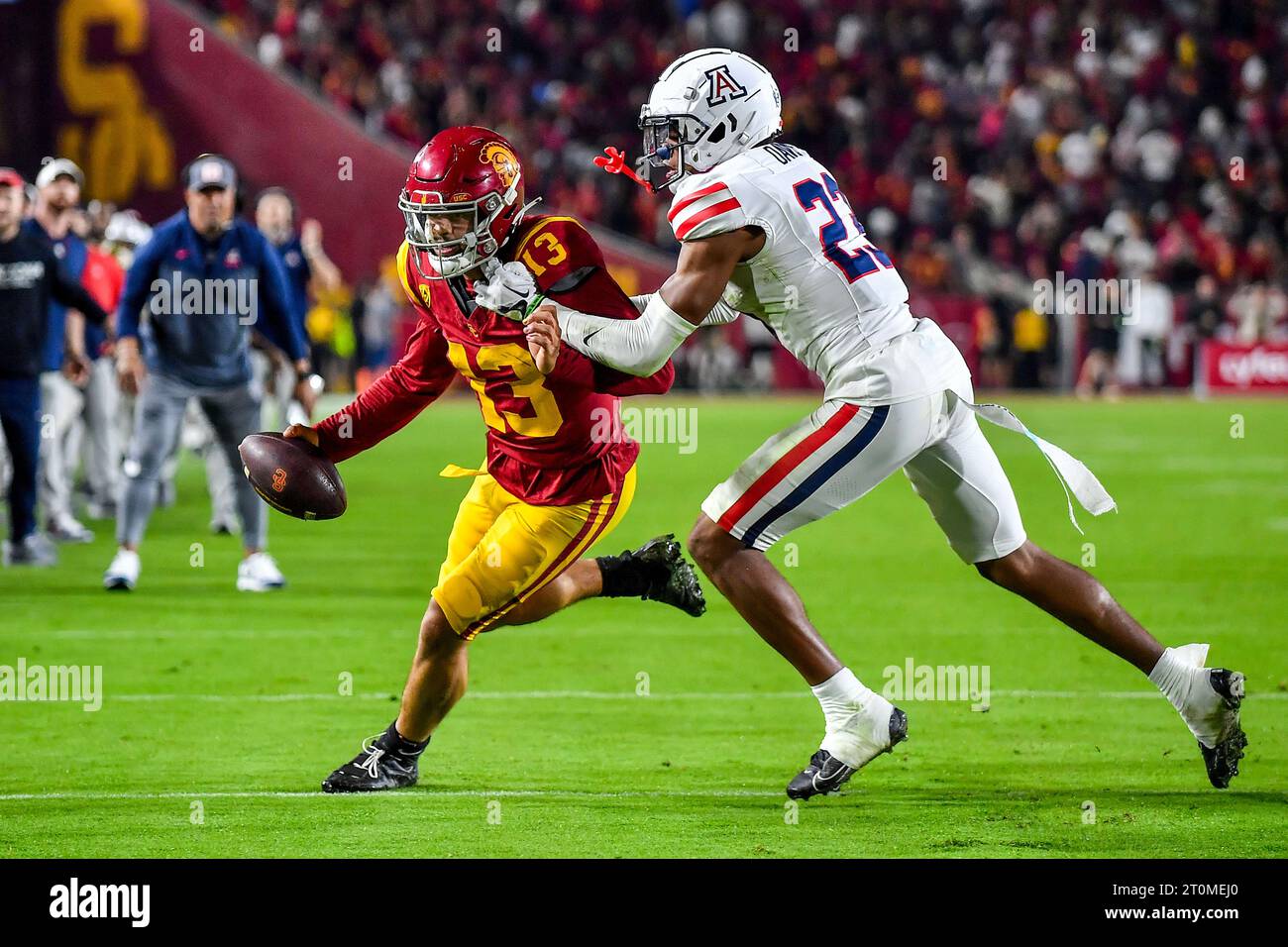 Los Angeles, CA. 7th Oct, 2023. USC Trojans quarterback Caleb Williams ...
