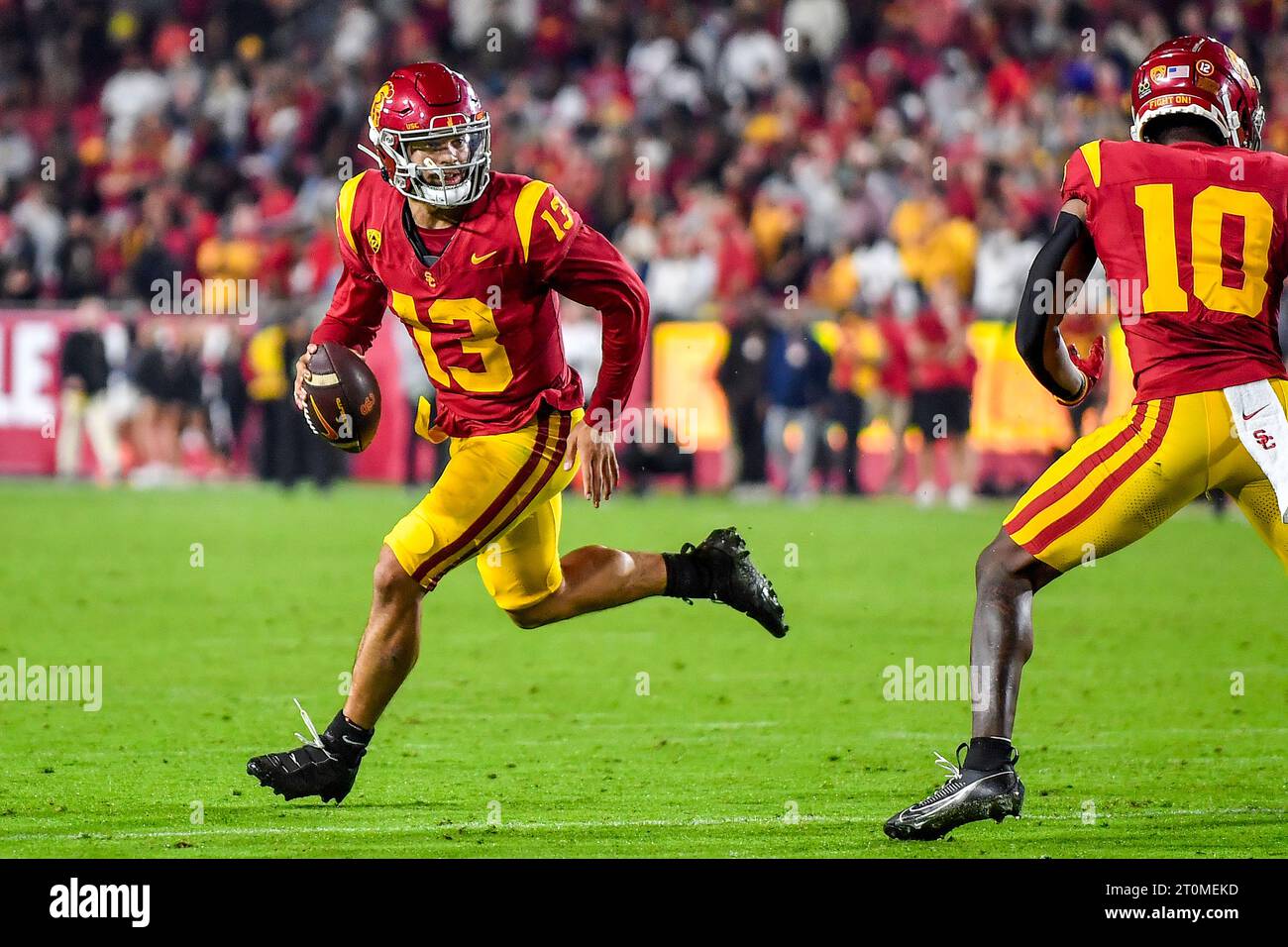 Los Angeles, CA. 7th Oct, 2023. USC Trojans quarterback Caleb Williams ...