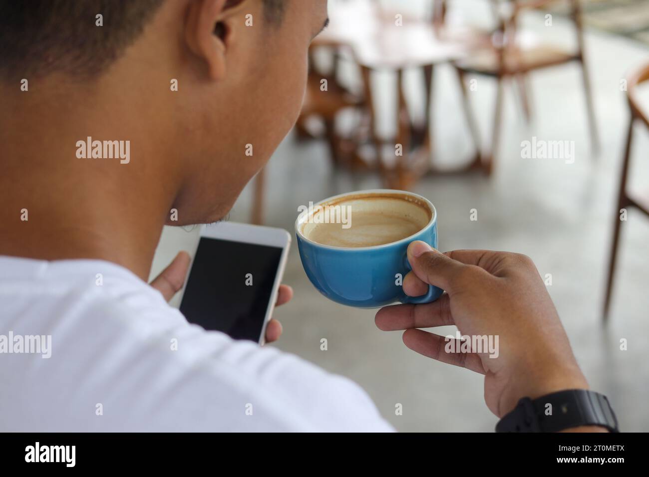 Businessman back view hand touch hi-res stock photography and images ...