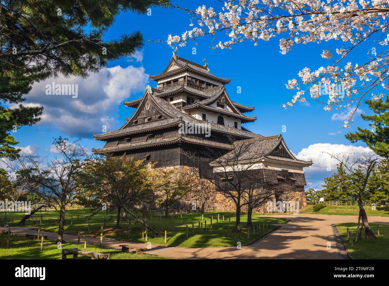 Main keep of Matsue castle located in Matsue city, Shimane, japan Stock ...