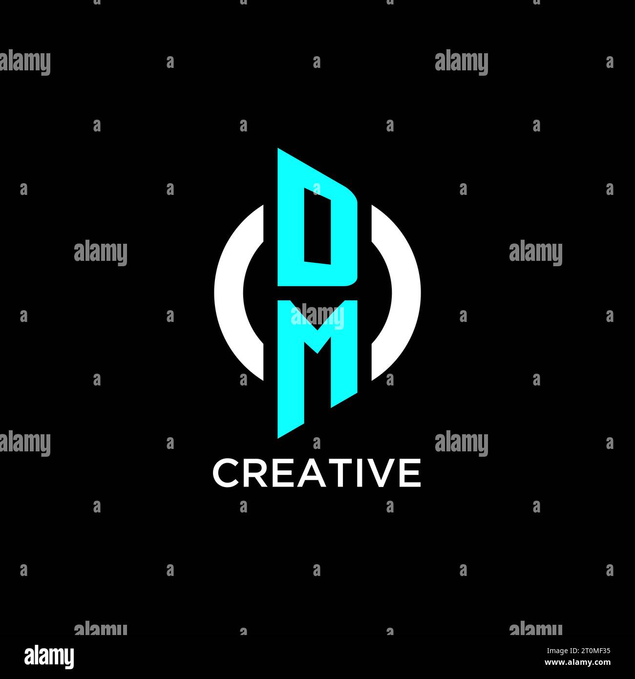 DM circle monogram logo design ideas Stock Vector Image & Art - Alamy