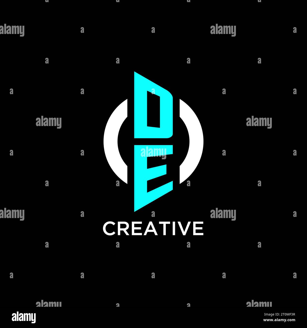 DE circle monogram logo design ideas Stock Vector Image & Art - Alamy