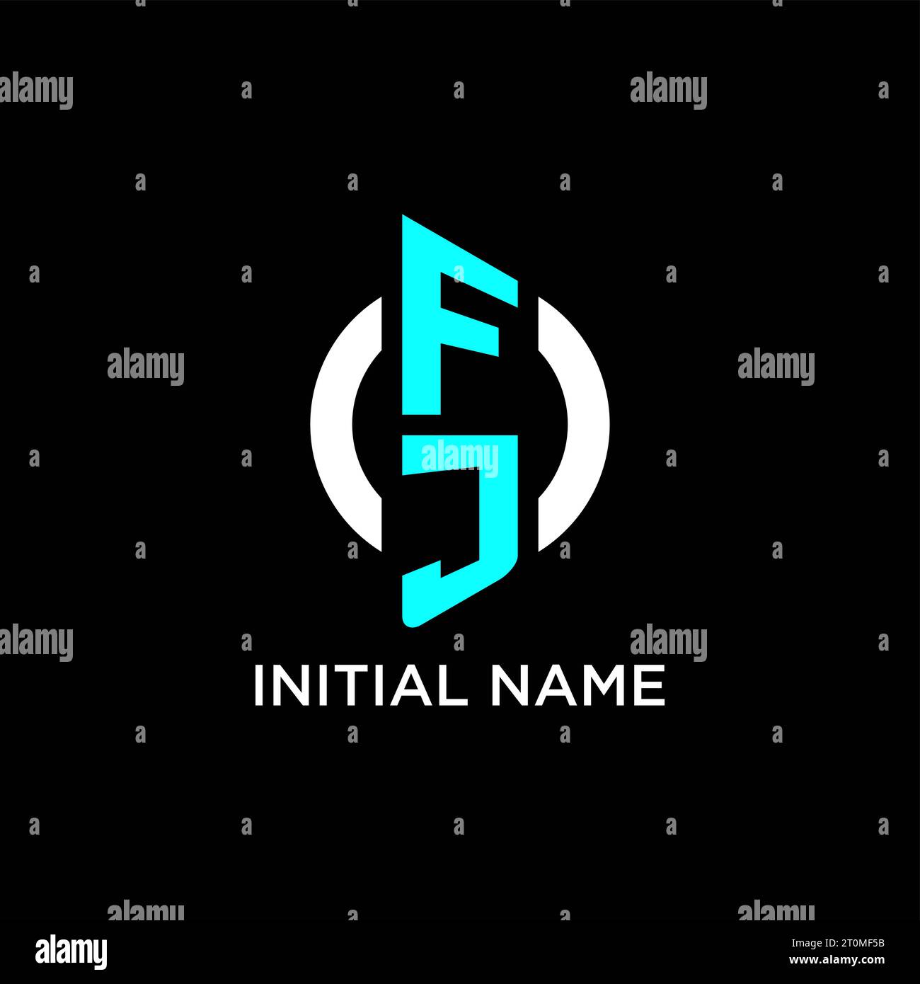 FJ circle monogram logo design ideas Stock Vector Image & Art - Alamy