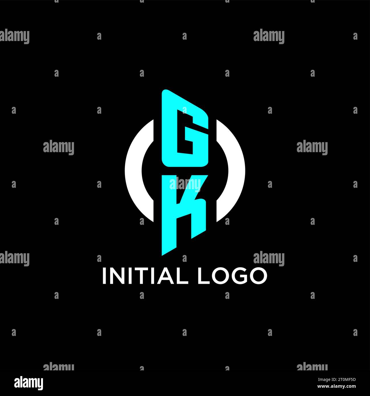 GK circle monogram logo design ideas Stock Vector Image & Art - Alamy