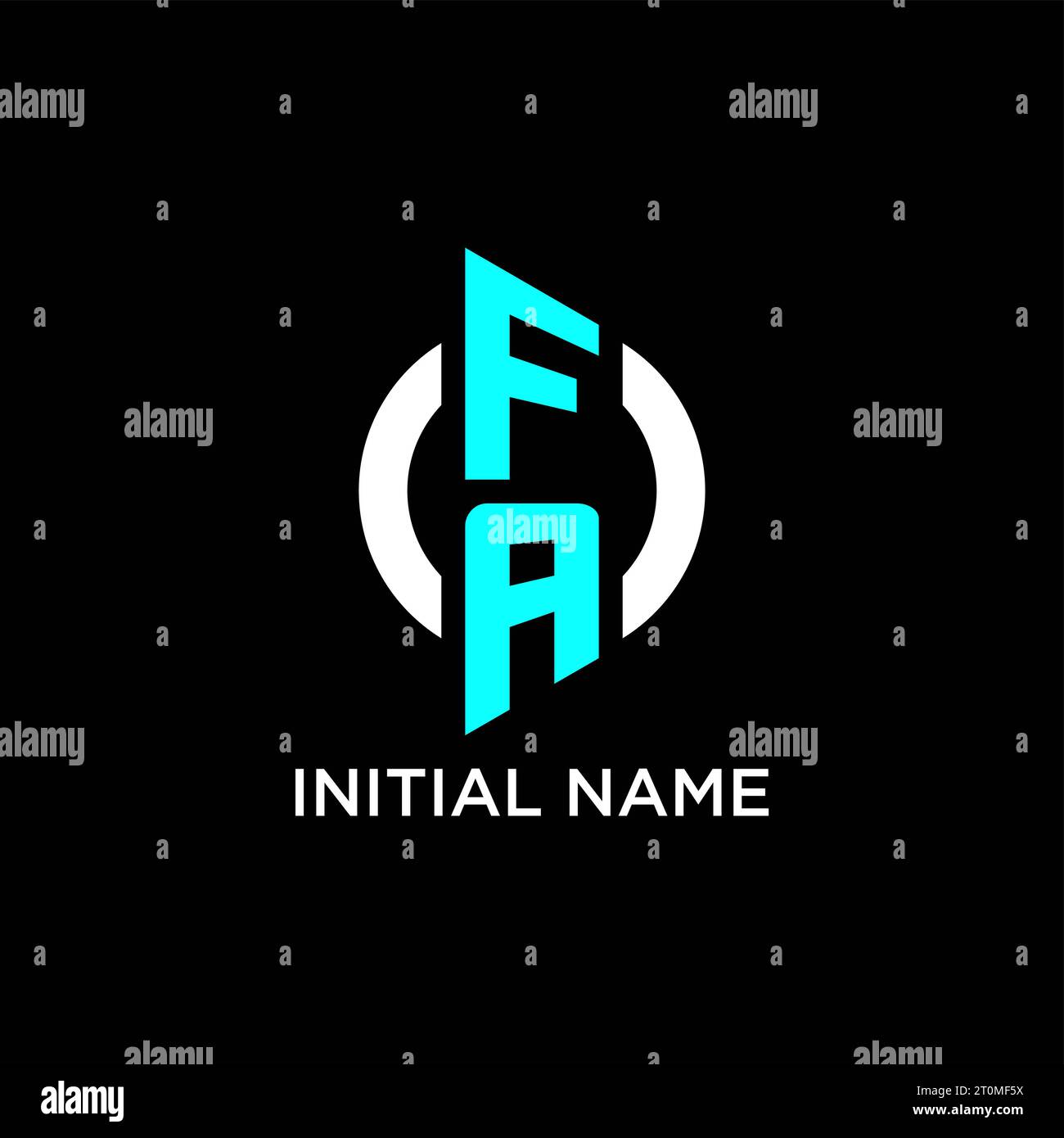 Fa Circle Monogram Logo Design Ideas Stock Vector Image And Art Alamy