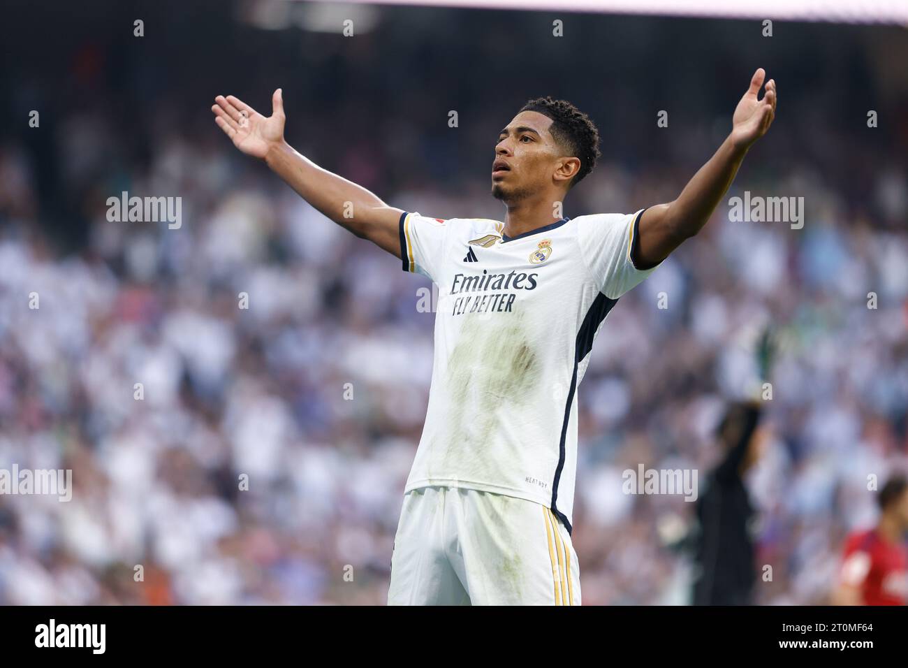 Jude Bellingham of Real Madrid celebrates a goal during the Spanish ...