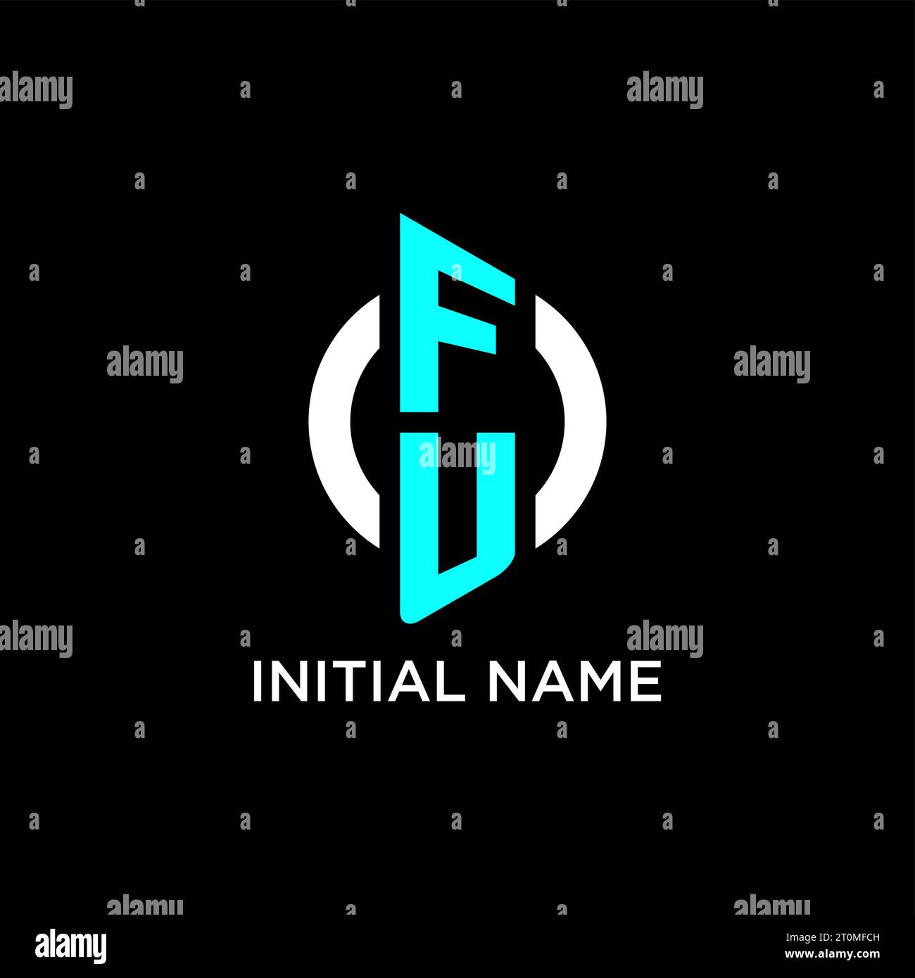 Monogram logo fu hi-res stock photography and images - Alamy