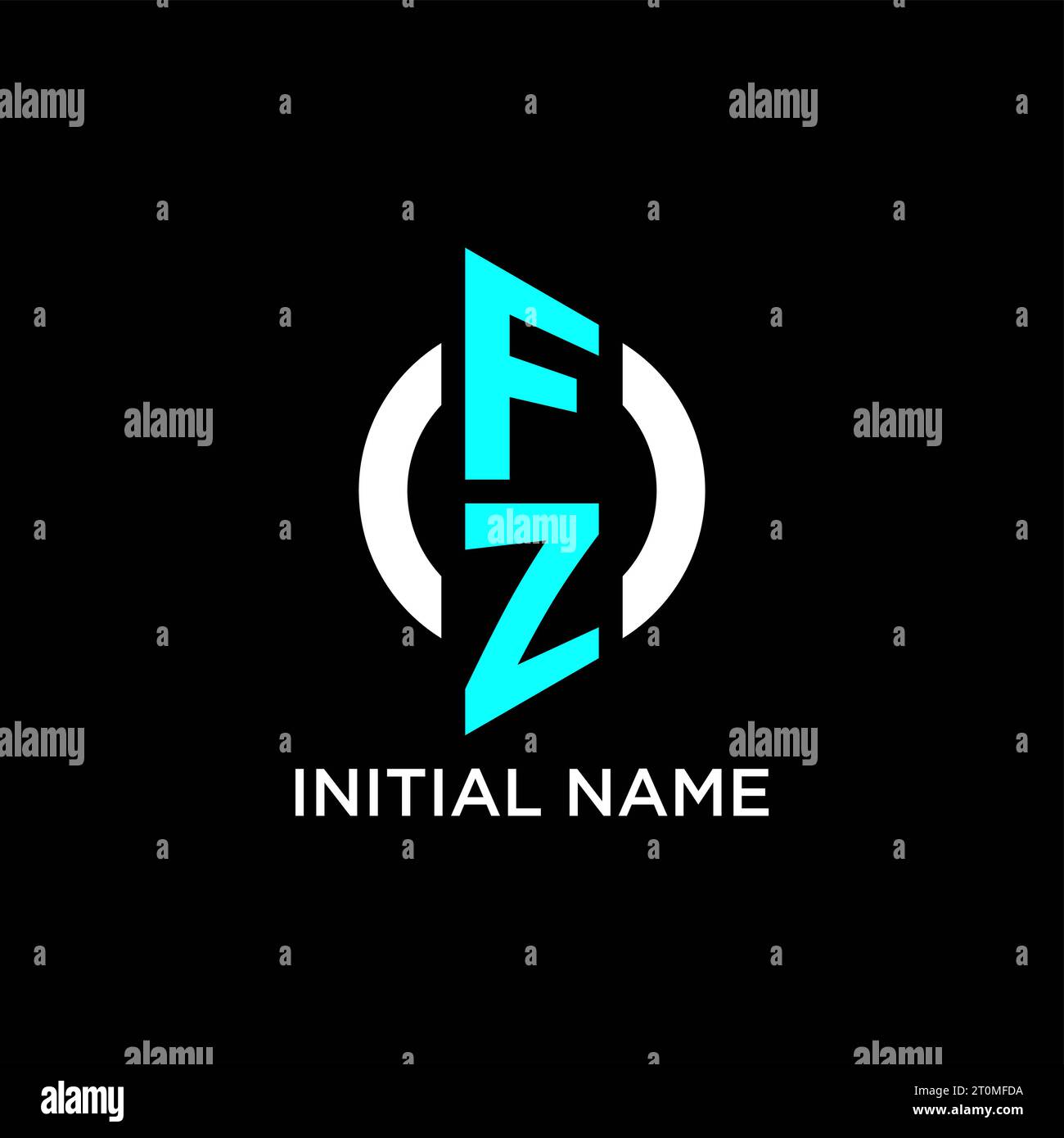 FZ circle monogram logo design ideas Stock Vector Image & Art - Alamy